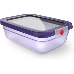Frischhaltedose Emsa "oneClick", lila (violett), B:15,95cm H:7,32cm L:21,73cm, Polyprophylen (PP), Lebensmittelaufbewahrungsbeh&auml;lter, Frischhaltedose, verschlossen mit nur 1 x Klick, 100% dicht, made in Germany