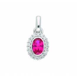 Adelia&acute;s Kettenanh&auml;nger ADELIA&acute;S "Anh&auml;nger 925 Silber mit Zirkonia", pink (silber), Schmuckanh&auml;nger, Damen, mit Zirkonia, Silber 925 (Sterlingsilber), Kettenanh&auml;nger, Silberanh&auml;nger
