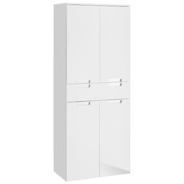 Hochschrank Schildmeyer "Mars, Hochschrank, melaminharzbeschichtet,Made in Germany, B: 65 cm", wei&szlig; (wei&szlig;, wei&szlig;), B:65cm H:157,5cm T:35cm, Schr&auml;nke, Hochschrank, Solide Verarbeitung - Dieses Produkt ist in Deutschland gefertigt