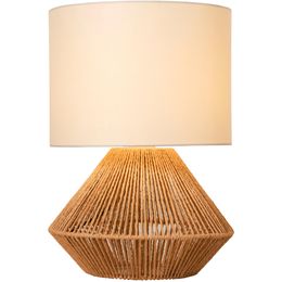 OTTO HOME Tischleuchte "Sillias", braun (braun naturwei&szlig;, beige), 1, &Oslash; 30cm H: 42cm, 1 Stk., Leuchten, Tischlampe mit Sisal Schnur, Leinenschirm / Stoff - beige, 42 cm hoch, Tischleuchte