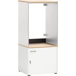 Mehrzweckschrank-Set Schildmeyer "Solea, 2er Set Mehrzweckschrank stapelbar, Made in Germany, B: 67cm", wei&szlig; (mattwei&szlig;, eichehellfarben), Holzwerkstoff, Kastenm&ouml;bel-Sets, Solide Verarbeitung - Dieses Produkt ist in Deutschland gefertigt
