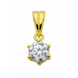 Adelia&acute;s Kettenanh&auml;nger ADELIA&acute;S "Anh&auml;nger 925 Silber vergoldet mit Zirkonia", gold, Schmuckanh&auml;nger, Damen, mit Zirkonia, Silber 925 (Sterlingsilber), Kettenanh&auml;nger, Goldanh&auml;nger