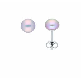 Adelia&acute;s Paar Ohrstecker ADELIA&acute;S "Perlen Ohrstecker Ohrringe 925 Silber", rosa (silber), Ohrringe, Damen, Damen, Silber 925 (Sterlingsilber), Silberohrringe Perle