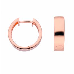 Adelia&acute;s Paar Creolen ADELIA&acute;S "16,2 mm ⌀ Creolen Ohrringe 925 Silber vergoldet", rosa (ros&eacute;gold), Ohrringe, Damen, Damen, Silber 925 (Sterlingsilber), Goldohrringe