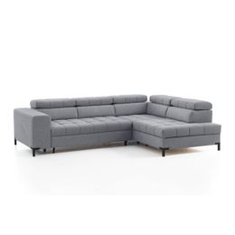 Ecksofa exxpo - SOFA FASHION "Bocco, hochwertige Verarbeitung, toller Sitzkomfort, bequem, L-Form", silber, B:276cm H:75cm T:203cm, 100% PES, Sofas, Ecksofa, mit Bettfunktion & Bettkasten, Luxus-Microfaser +Simply Clean