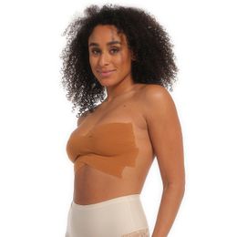 Klebe-BH MAGIC BODYFASHION "Boob Tape", Damen, Gr. N-Gr, braun (mocha), Obermaterial: 95% Baumwolle, 5% Elasthan, k&ouml;rpernah, BHs Klebe-BH, tr&auml;gerlos, r&uuml;ckenfrei, tief ausgeschnitten und viele weitere Optionen