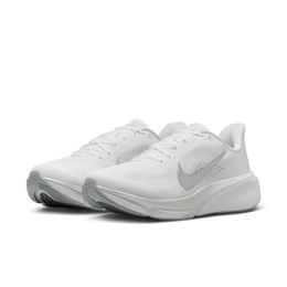 Laufschuh Nike "Nike Pegasus 42", Damen, Gr. 42,5, wei&szlig;, metallic silber, wolf grau, Synthetik, Textil, Schuhe Laufschuh