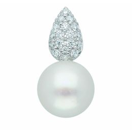 Adelia&acute;s Kettenanh&auml;nger ADELIA&acute;S "Perlenanh&auml;nger 925 Silber mit Zirkonia", silber, Schmuckanh&auml;nger, Damen, mit Zirkonia, Silber 925 (Sterlingsilber), Kettenanh&auml;nger, Silberanh&auml;nger Perle