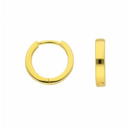 Adelia&acute;s Paar Creolen ADELIA&acute;S "11,6 mm ⌀ Creolen Ohrringe 925 Silber vergoldet", gold, Ohrringe, Damen, Damen, Silber 925 (Sterlingsilber), Goldohrringe
