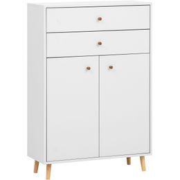 Midischrank Schildmeyer "Bjarne, Midischrank, Made in Germany, B: 77 cm", wei&szlig; (mattwei&szlig;), B:77cm H:113,4cm T:33cm, FSC-zertifizierter Holzwerkstoff, Schr&auml;nke, Midischrank, Solide Verarbeitung - Dieses Produkt ist in Deutschland gefertigt