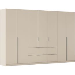 Dreht&uuml;renschrank OTTO HOME "Kleiderschrank Schrank Garderobe AGORDO mit Dekor- oder Hochglanzfront", beige (champagner), B:315cm H:229cm T:54cm, Holzwerkstoff, Schr&auml;nke, Dreht&uuml;renschrank, mit Au&szlig;enschubk&auml;sten, Serie in 7 Breiten und 2 H&ouml;hen MADE IN GERMANY