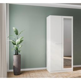 Kleiderschrank OTTO HOME "Mehrzweckschrank Aktenschrank M&ouml;bel Mietswohnung Schlafzimmer MODI", wei&szlig; (alpinwei&szlig;), B:91cm H:210cm T:54cm, Holzwerkstoff, Schr&auml;nke, Kleiderschrank, in angesagten Farbkombinationen, optional mit Spiegel MADE IN GERMANY