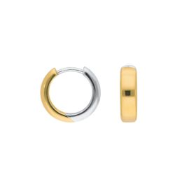 Adelia&acute;s Paar Creolen ADELIA&acute;S "14 mm ⌀ Creolen Ohrringe 925 Silber vergoldet", gold, Ohrringe, Damen, Damen, Silber 925 (Sterlingsilber), Goldohrringe