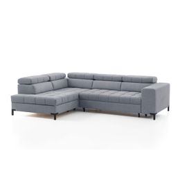 Ecksofa exxpo - SOFA FASHION "Bocco, hochwertige Verarbeitung, toller Sitzkomfort, bequem, L-Form", silber, B:276cm H:75cm T:203cm, 100% PES, Sofas, Ecksofa, aus Luxus-Microfaser +Simply Clean - f&uuml;r besonders einfache Reinigung