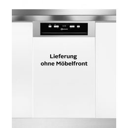 Bauknecht teilintegrierbarer Geschirrsp&uuml;ler "BK4PC11BS7A0", Energieeffizienz: C (A-G), silber (edelstahl), B:44,8cm H:82cm T:55,5cm, Geschirrsp&uuml;ler, Doppelter Komfort &ndash; mit Besteckschublade und zus&auml;tzlichem Besteckkorb