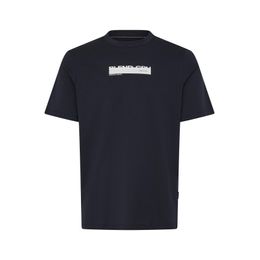T-Shirt Blend "BHKEMUEL LOGO S/S TEE", Jungen, Gr. L, blau (salute), Single Jersey, Obermaterial: 100% Baumwolle, bedruckt, regular fit normal, Rundhals, Shirts T-Shirt, mit klassischem Rundhalsausschnitt, Kurzarm, aus Baumwolle