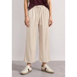 Culotte Street One, Damen, Gr. 32, L&auml;nge 26, cobble stone, Stoff, 100% Viskose, unifarben, loose fit wadenlang, Hosen Culotte, High Waist