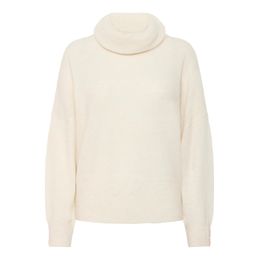 Strickpullover Ichi "Strickpullover langarm IHKAMARA", Damen, Gr. L, wei&szlig; (cloud dancer), Obermaterial: 52% Polyacryl PAN. 30% Polyester PES. 15% Alpaka WP. 3% Elasthan EL., Pullover Strickpullover