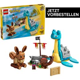 Konstruktionsspielsteine Lego "SMART Play: Evoli und Lapras auf Schatzsuche (72162), Lego Pok&eacute;mon", bunt, Spielbausteine, Kinder, Kunststoff, Mit SMART Brick kombatibel (nicht enthalten)