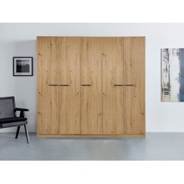Kleiderschrank OTTO HOME "Mehrzweckschrank Aktenschrank M&ouml;bel Mietswohnung Schlafzimmer OTELI", braun (eiche artisan), B:226cm H:210cm T:54cm, Holzwerkstoff, Schr&auml;nke, Kleiderschrank, mit zus&auml;tzlichen Einlegeb&ouml;den, optional mit Spiegel MADE IN GERMANY