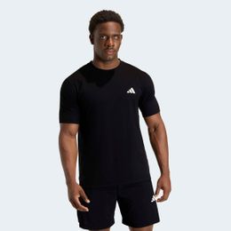 T-Shirt adidas Performance "WORKOUT ESSENTIALS FEELREADY", Herren, Gr. L, schwarz, Obermaterial: 70% Polyester, 30% Baumwolle, Rundhals, Shirts T-Shirt, mit Rundhalsausschnitt, aus Polyester