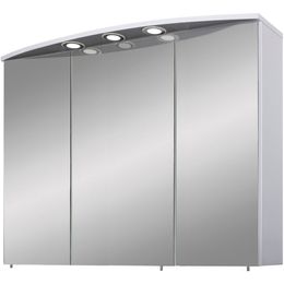 Spiegelschrank Schildmeyer "Verona, Spiegelschrank, Made in Germany, B: 120 cm", wei&szlig; (wei&szlig; glanz), B:120cm H:72,5cm T:16cm, FSC-zertifizierter Holzwerkstoff, Schr&auml;nke, Spiegelschrank, Solide Verarbeitung - Dieses Produkt ist in Deutschland gefertigt