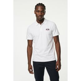 Jack & Jones Poloshirt JACK & JONES "JJAERO POLO SS", Herren, Gr. L, hellwei&szlig;, Jersey, Obermaterial: 100% Baumwolle, unifarben, regular fit normal, ohne Ausschnitt, Shirts, Baumwolle, regular fit