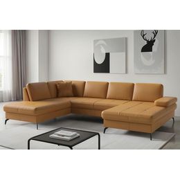 Sit & More Wohnlandschaft SIT & MORE "Morris Jubi", curry, B:300cm H:83cm T:202cm, Sofas, Wohnlandschaft, mit Armteilfunktion, optional mit Bettfunktion