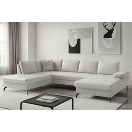Sit & More Wohnlandschaft SIT & MORE "Morris Jubi", reinwei&szlig;, B:300cm H:83cm T:202cm, Sofas, Wohnlandschaft, mit Armteilfunktion, optional mit Bettfunktion