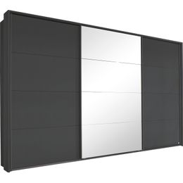 Kleiderschrank OTTO HOME "Mehrzweckschrank Aktenschrank M&ouml;bel Mietswohnung Schlafzimmer TUBONA", grau (graumetallic), B:368cm H:214cm T:64cm, Holzwerkstoff, Schr&auml;nke, Kleiderschrank, mit umfangreicher Innenausstattung und Passepartout MADE IN GERMANY