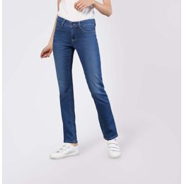 Stretch-Jeans MAC "Dream", Damen, Gr. 38, L&auml;nge 28, blau (mid blau authentic wash28), Denim/Jeans, Obermaterial: 88% Baumwolle, 9% Polyester, 3% Elasthan, eng normal, Jeans, mit Stretch f&uuml;r den perfekten Sitz