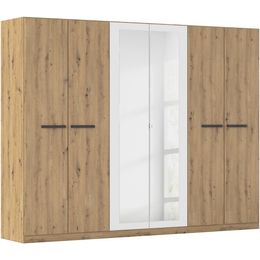 Kleiderschrank OTTO HOME "Mehrzweckschrank Aktenschrank M&ouml;bel Mietswohnung Schlafzimmer MODI", wei&szlig; (eiche artisan, wei&szlig;), B:271cm H:210cm T:54cm, Holzwerkstoff, Schr&auml;nke, Kleiderschrank, in angesagten Farbkombinationen, optional mit Spiegel MADE IN GERMANY