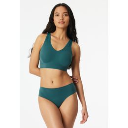 Schiesser Damen Bustier "Invisible Soft Lace", Gr. 46700, gr&uuml;n, Single Jersey, Obermaterial: 75% Polyamid, 25% Elasthan, BHs, herausnehmbare Pads,