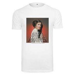 T-Shirt Merchcode "Merchcode Star Wars Princess Leia Tee", Jungen, Gr. M, wei&szlig;, 100% Baumwolle, unifarben, normal, Rundhals, Shirts T-Shirt