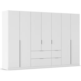 Dreht&uuml;renschrank OTTO HOME "Kleiderschrank Schrank Garderobe AGORDO mit Dekor- oder Hochglanzfront", wei&szlig; (alpinwei&szlig;), B:315cm H:210cm T:54cm, Holzwerkstoff, Schr&auml;nke, Dreht&uuml;renschrank, mit Au&szlig;enschubk&auml;sten, Serie in 7 Breiten und 2 H&ouml;hen MADE IN GERMANY