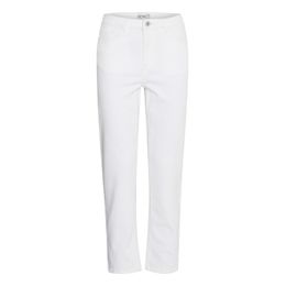 Regular-fit-Jeans Ichi "Jeans IHZIGGY", Damen, Gr. 29, L&auml;nge 32, wei&szlig; (blanc de blanc), Obermaterial: 98% Baumwolle CO. 2% Elasthan EL., Jeans