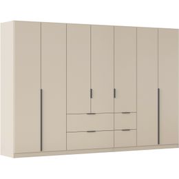 Dreht&uuml;renschrank OTTO HOME "Kleiderschrank Schrank Garderobe AGORDO mit Dekor- oder Hochglanzfront", beige (beige (champagner)), B:315cm H:229cm T:54cm, Holzwerkstoff, Schr&auml;nke, Dreht&uuml;renschrank, mit Au&szlig;enschubk&auml;sten, Serie in 7 Breiten und 2 H&ouml;hen MADE IN GERMANY