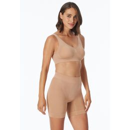 Shapingpants Schiesser "Classic Seamless", Damen, Gr. L, beige (411, maple), Microfaser, Obermaterial: 93% Polyamid, 7% Elasthan, unifarben, eng, Unterhosen, mit bequemem Bund