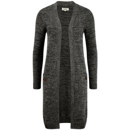 Strickjacke oxmo "Strickjacke OXPhiletta", Damen, Gr. M, schwarz, Obermaterial: 100% Baumwolle CO., Strickjacken Strickjacke