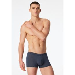 Boxer Schiesser "Long Life Soft", Herren, Gr. 5, blau (801, blau), Single Jersey, Obermaterial: 75% Modal, 15% Polyester, 10% Elasthan, k&ouml;rpernah, Unterhosen, ohne Eingriff, in elastischer Single-Jersey Qualit&auml;t