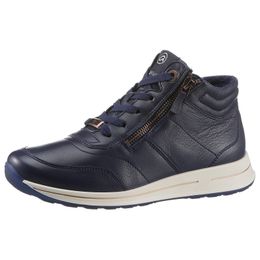 Schn&uuml;rboots Ara "OSAKA", Damen, Gr. 8,5 (42,5), blau (dunkelblau), Glattleder, Schuhe Schn&uuml;rboots, Herbstboots, mit beidseitigen Rei&szlig;verschl&uuml;ssen, H-Weite (=sehr weit)