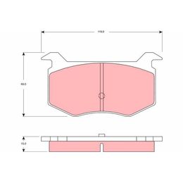 TRW Bremsbelagsatz, Scheibenbremse gdb1256