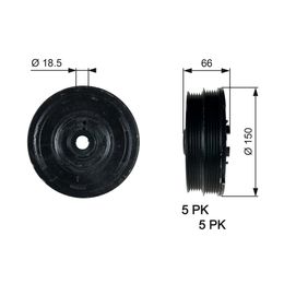 GATES Riemenscheibe, Kurbelwelle DriveAlign&reg; tvd1068 f&uuml;r BMW ROVER LAND
