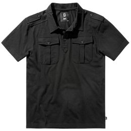 Brandit Jersey Poloshirt Jon halfsleeve schwarz, Gr&ouml;&szlig;e XXL
