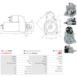 AS-PL Starter s5408s f&uuml;r Chrysler MITSUBISHI