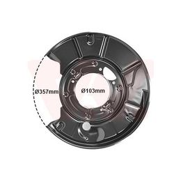 Van Wezel Spritzblech, Bremsscheibe 3036374 Hinterachse rechts f&uuml;r Mercedes
