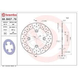 Brembo Bremsscheibe 68b40779 240mm 4,5mm