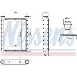 NISSENS W&auml;rmetauscher, Innenraumheizung 707414 f&uuml;r TOYOTA