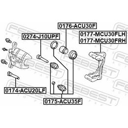 FEBEST Bremssattel 0177mcu30flh Vorderachse links f&uuml;r TOYOTA