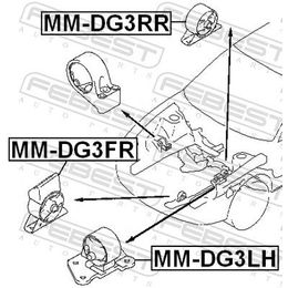 FEBEST Lagerung, Motordg3fr vorne f&uuml;r MITSUBISHI